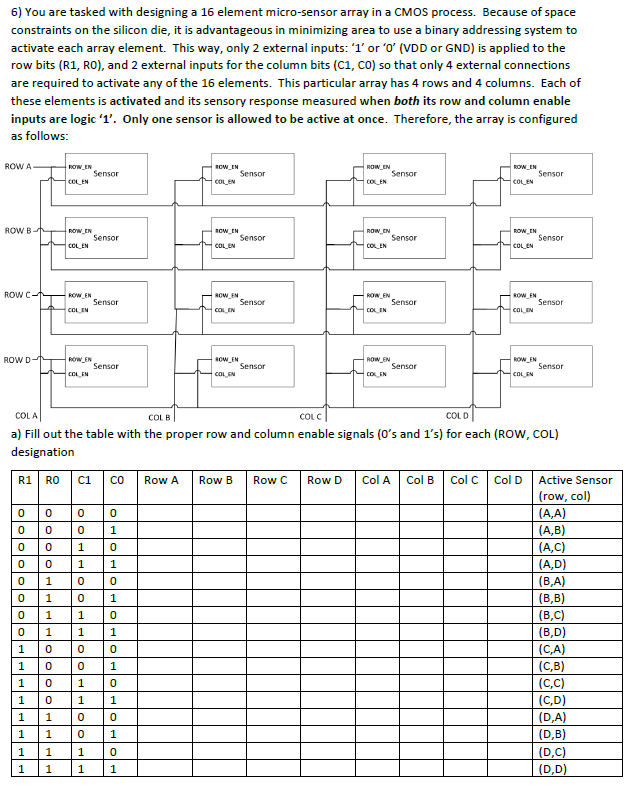 Solved 6) You are tasked with designing a 16 element | Chegg.com
