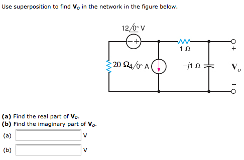 Solved Use superposition to find V0 in the network in the | Chegg.com