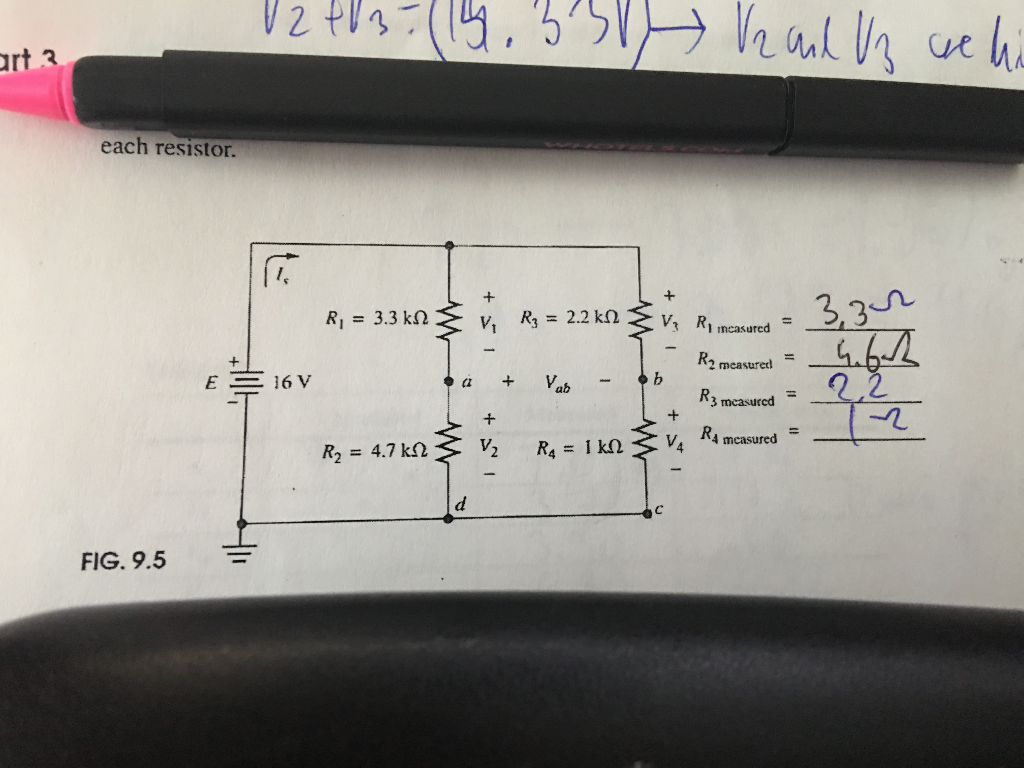 Solved For the series-parallel network of fig 9.5 record the | Chegg.com