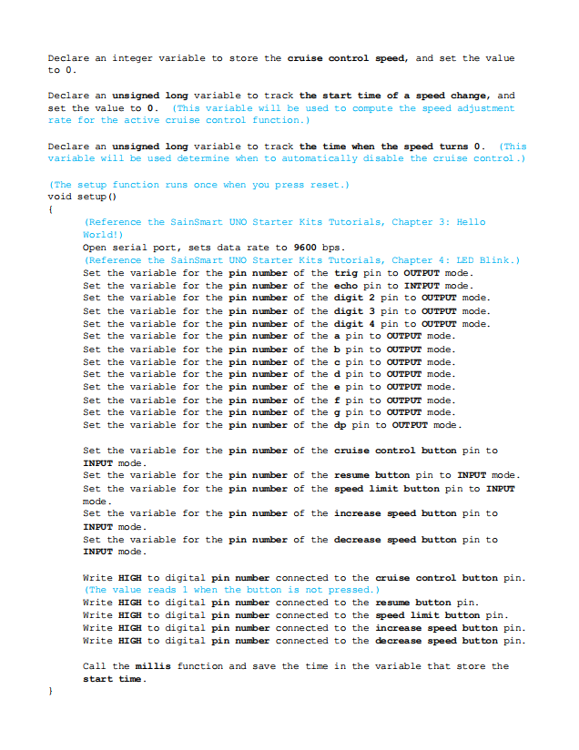 Declare a constant integer variable for the pin | Chegg.com