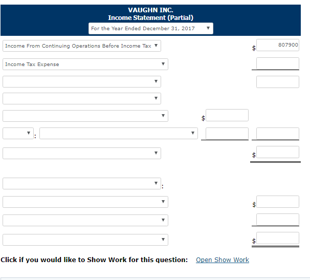 Solved Problem 4-3 Vaughn Inc. reported income from | Chegg.com