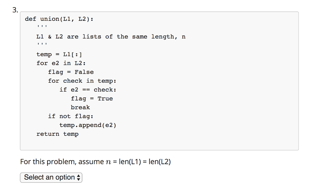 Solved Consider The Following Python Procedures For Each Chegg