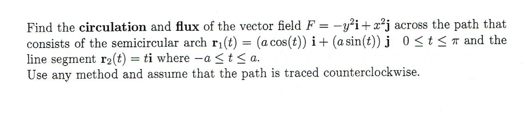 Solved Find the circulation and flux of the vector field F | Chegg.com