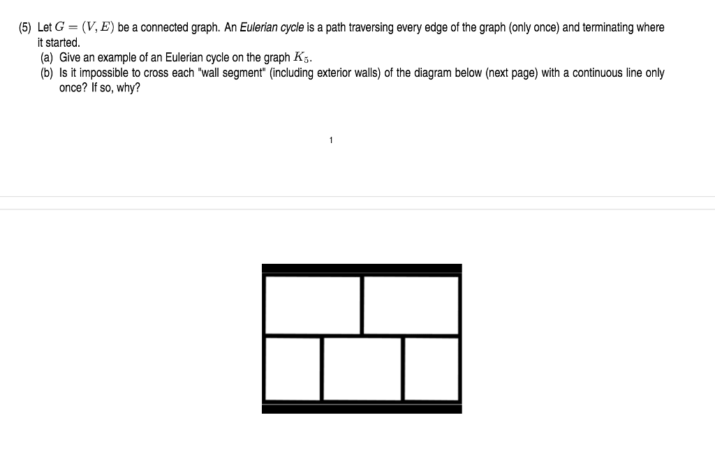 Solved Let G = (V, E) be a connected graph. An Eulerian | Chegg.com