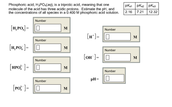 Solved Phosphoric acid, H3P), is a triprotic acid, meaning | Chegg.com