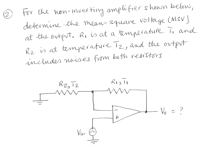 Solved For the non-inverting amplifier shown below, | Chegg.com