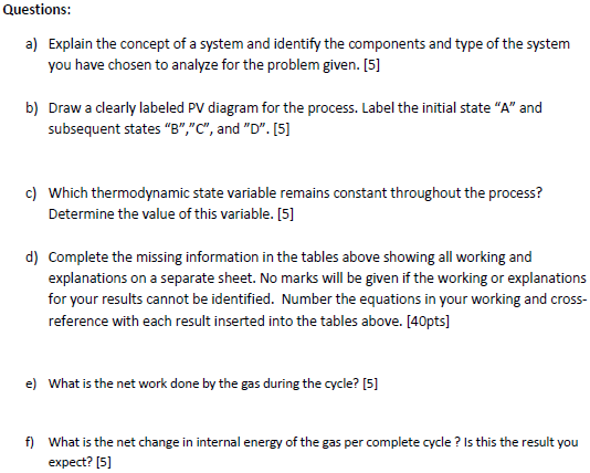 Questions: a) Explain the concept of a system and | Chegg.com