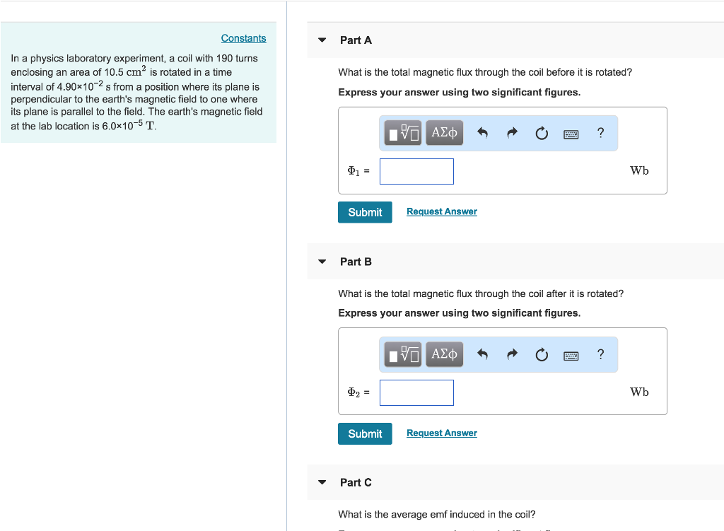 Solved Constants Part A In a physics laboratory experiment, | Chegg.com