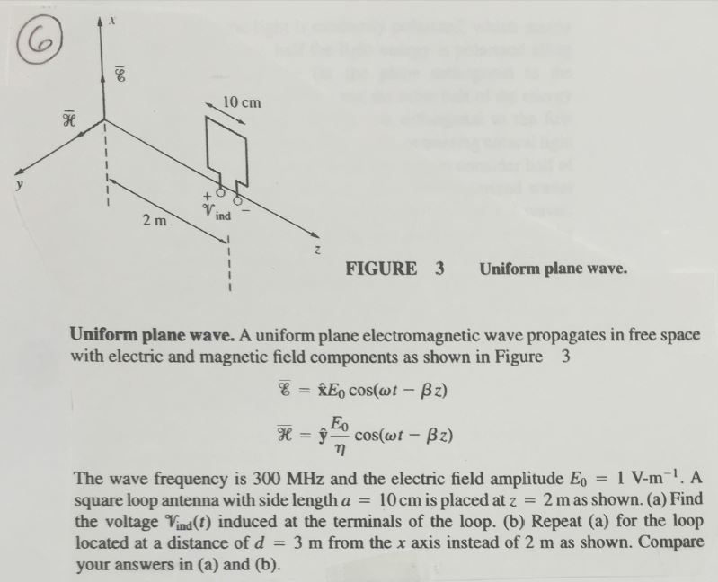 Solved Uniform plane wave. A uniform plane electromagnetic | Chegg.com