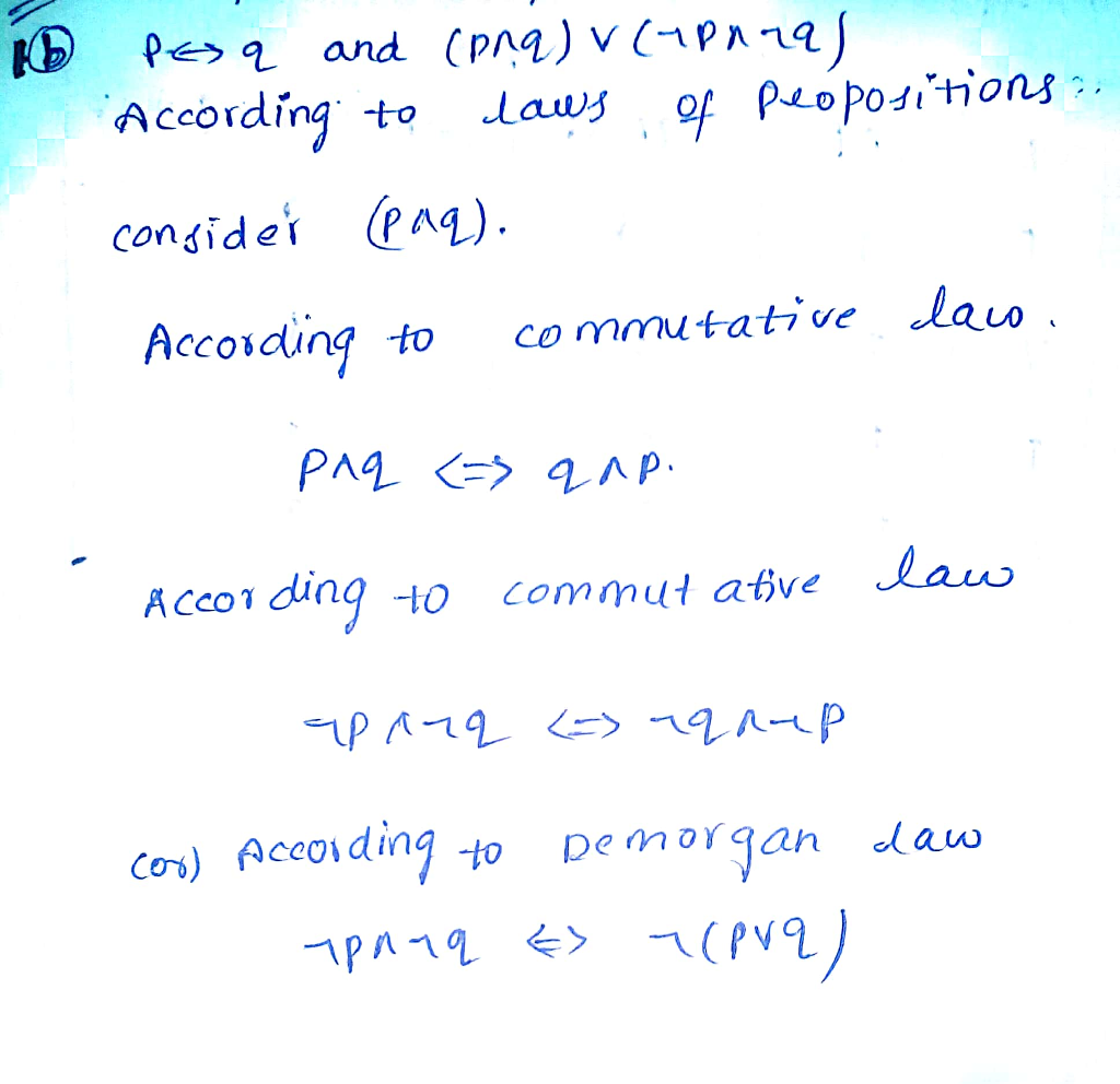 Question & Answer: 1. (20 pt, 5 pt. each) Use the laws of propositional ...