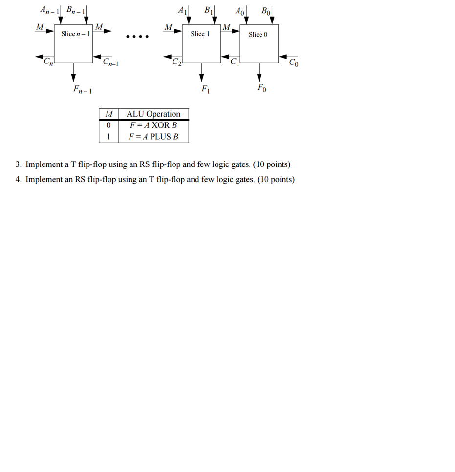 Solved Implement a T flip-flop using an RS flip-flop and few | Chegg.com