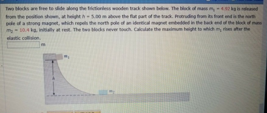 Solved Two blocks are free to slide along the frictionless | Chegg.com