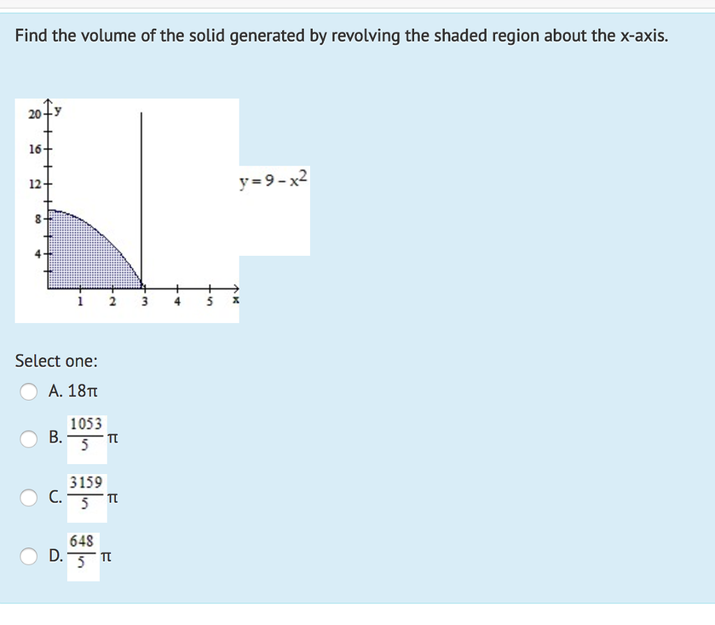 Solved Find the volume of the solid generated by revolving | Chegg.com