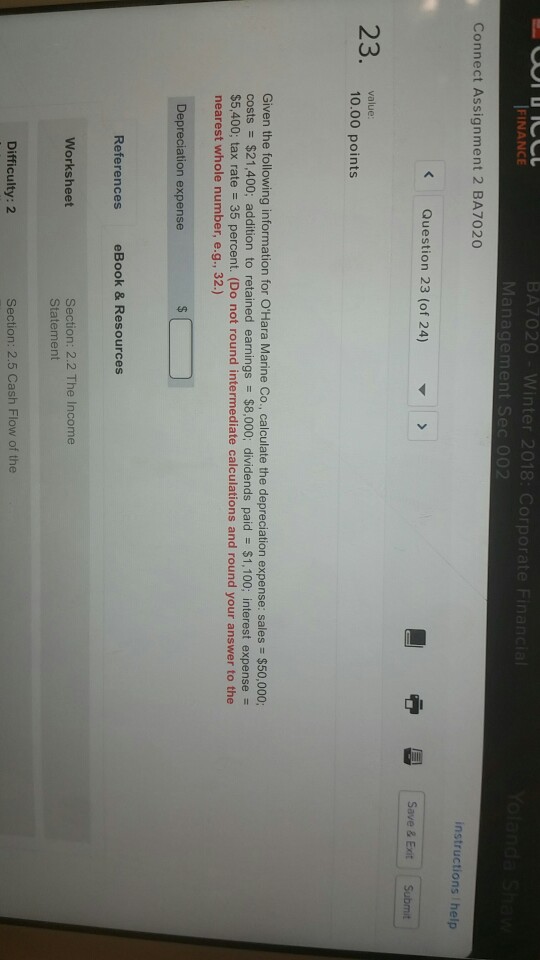 Solved FINANCE Connect Assignment 2 BA7020 instructions help | Chegg.com