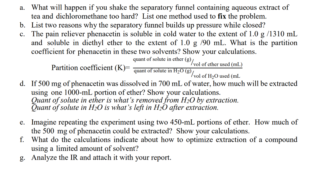 Solved What will happen if you shake the separatory funnel | Chegg.com