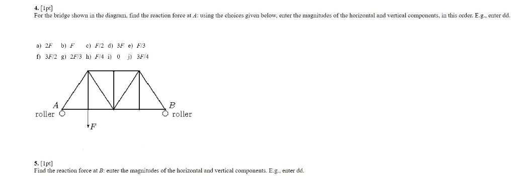 Solved 4. [lpt] For the bridge shown in the diagram, find | Chegg.com