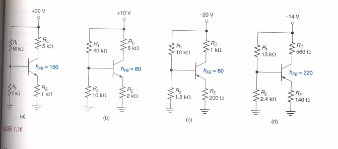 Solved 20. Determine the values of lc VcEo and Ig for the | Chegg.com