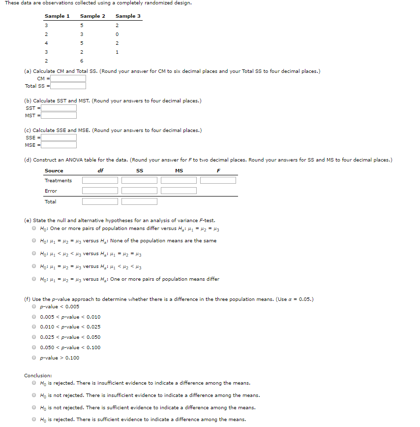 Solved These data are observations collected using a | Chegg.com