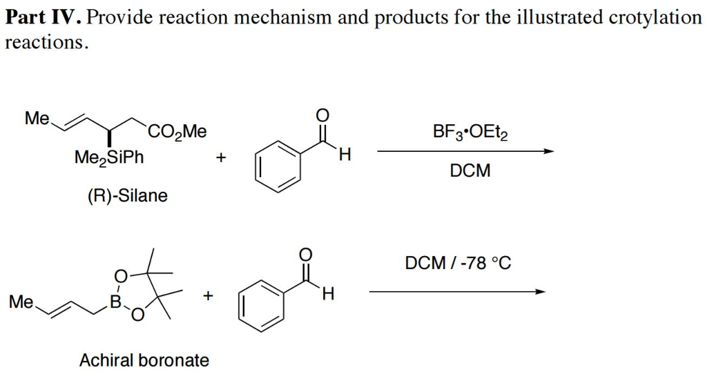 Solved Provide reaction mechanism and products for the | Chegg.com