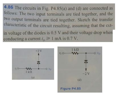 Solved The circuits in Fig P4.85 and are connected as | Chegg.com