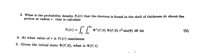 Solved What is the probability density P_r(r) that the | Chegg.com