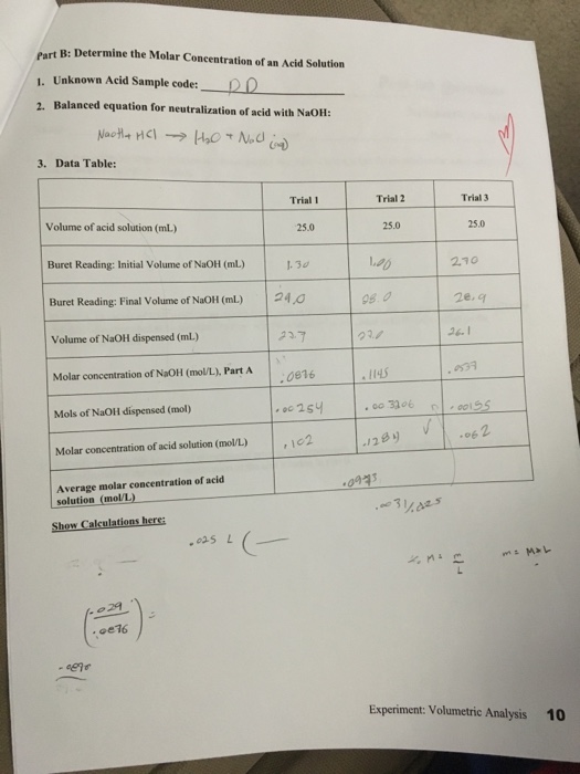 Solved Part A: Standardization of NaOH Solution Data Table: | Chegg.com
