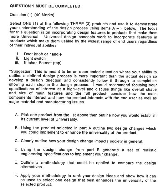 Solved This is Product Design & Development question and | Chegg.com