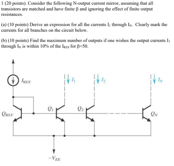 Solved 1 (20 points). Consider the following N-output | Chegg.com