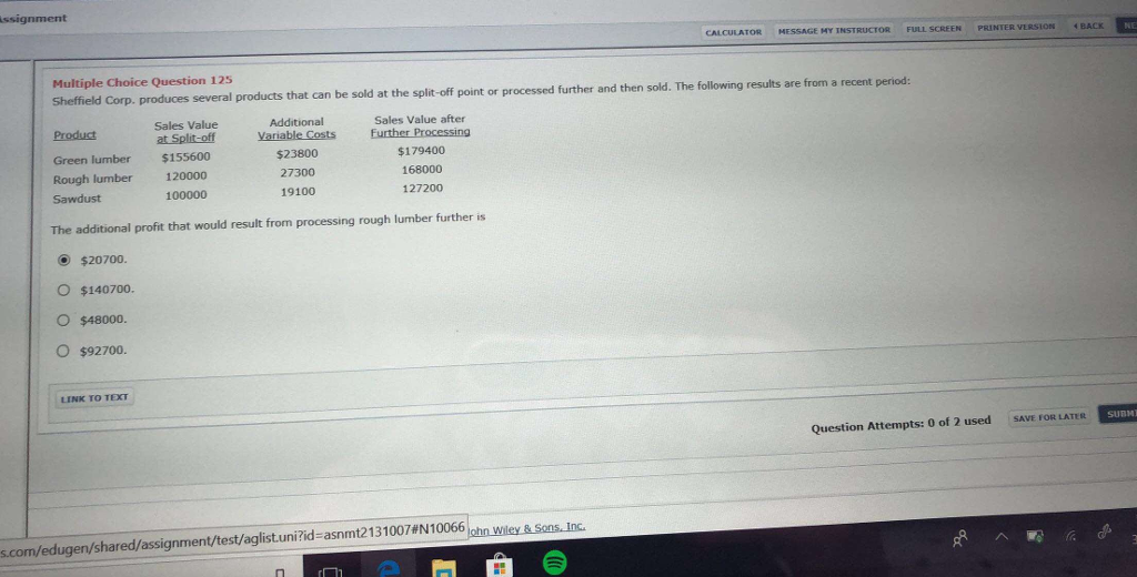 Solved CALCULATOR MESSAGE MY INSTRUCTOR FULL SCREEN Multiple | Chegg.com
