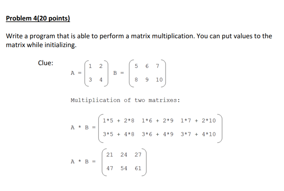 Solved Problem 4(20 points ) Write a program that is able to | Chegg.com