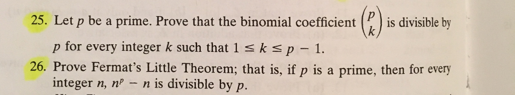 Solved 25. Let p be a prime. Prove that the binomial | Chegg.com