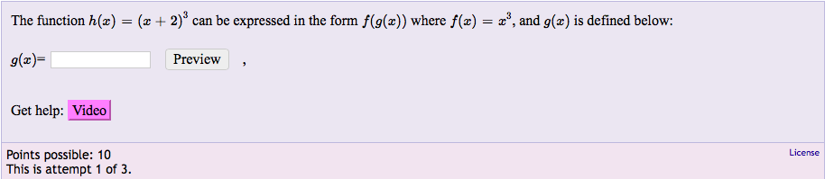 Solved The function h(x) = (x + 2)^3 can be expressed in the | Chegg.com