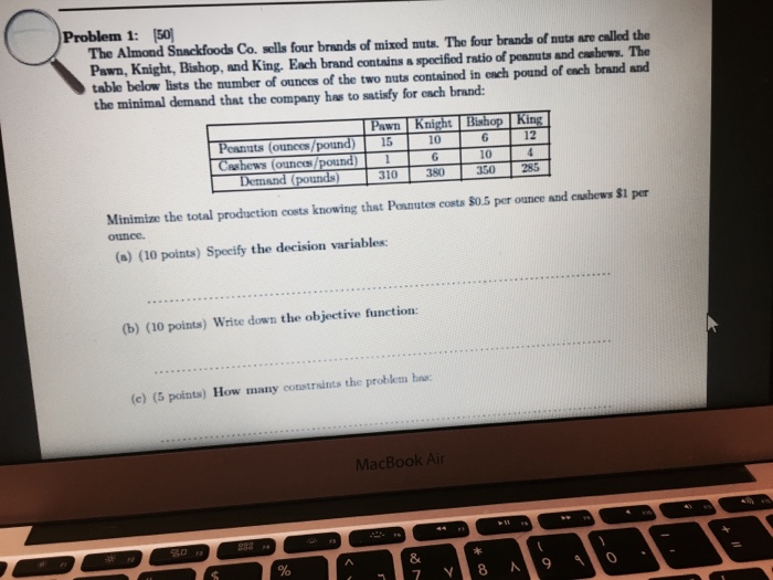 Solved what will be solution for formulation problem in | Chegg.com