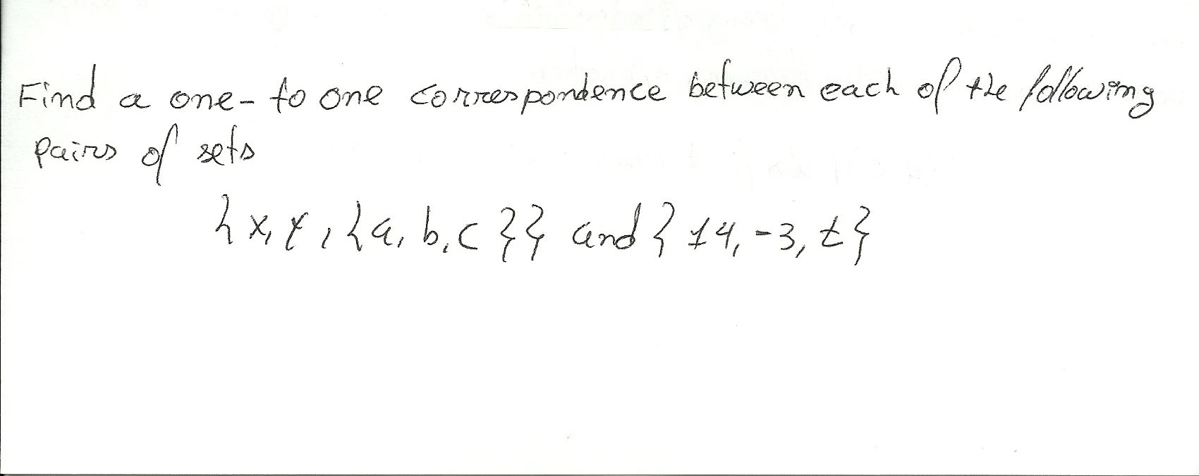 Solved Find a one-to-one correspondence between each of the | Chegg.com