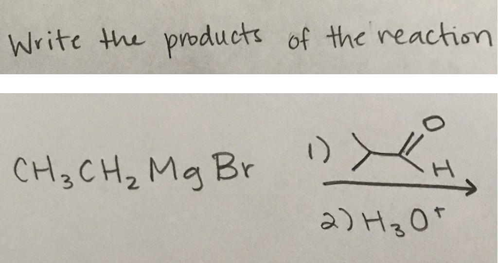 Solved Write the product of the reaction CH, CH, MgBr ) K. | Chegg.com