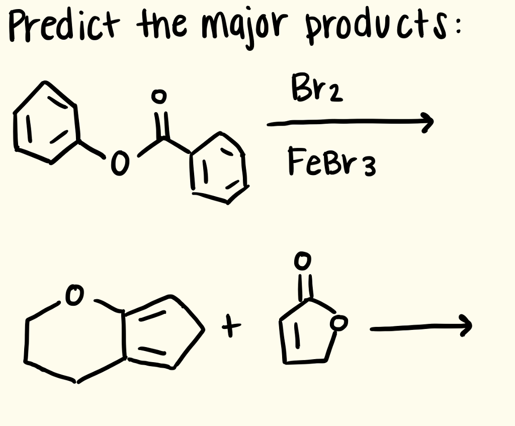 Solved redict the major products Br2 oFeBr3 | Chegg.com Solved redict the major products Br2 oFeBr3 | Chegg.com
