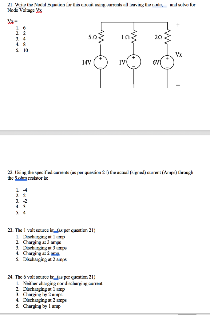 Solved 21. Write the Nodal Equation for this circuit using | Chegg.com