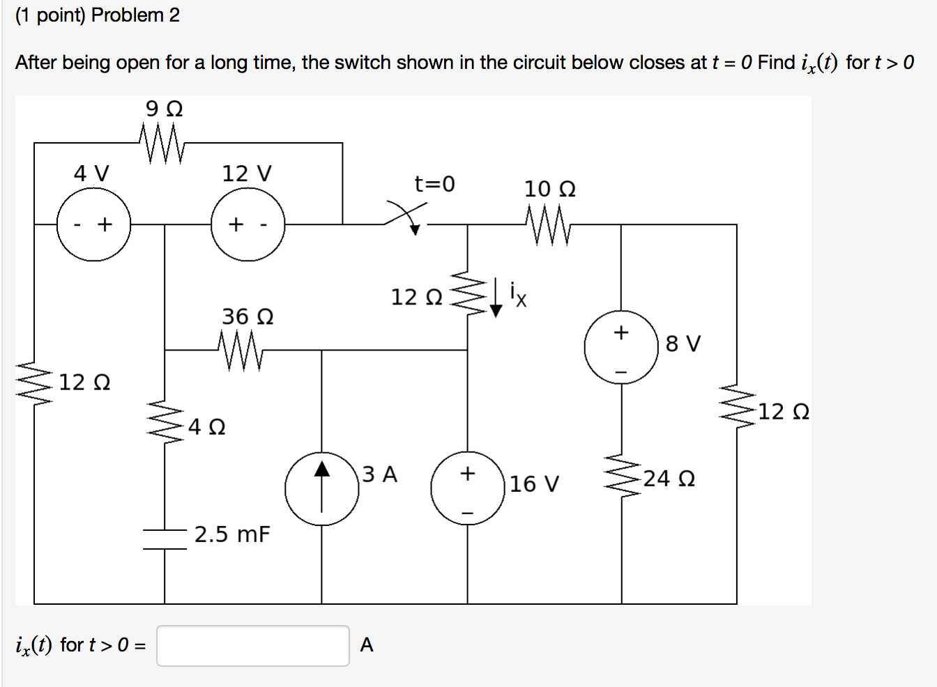 Solved After being open for a long time, the switch shown in | Chegg.com
