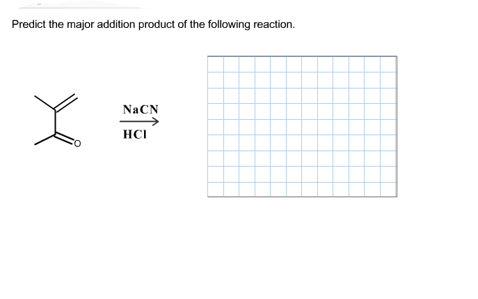 Solved Predict the major addition product of the following | Chegg.com
