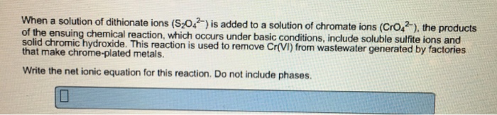 Solved 1) write the net ionic equation for this reaction. Do | Chegg.com