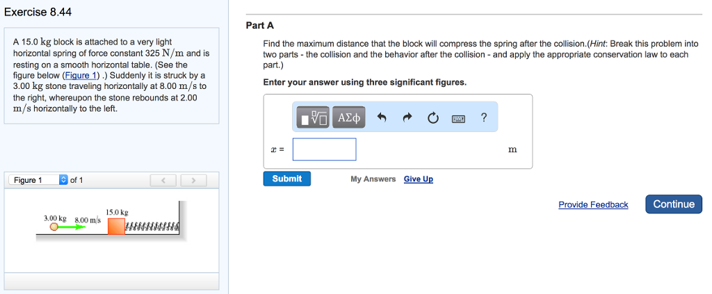 Solved A 15.0 kg block is attached to a very light | Chegg.com