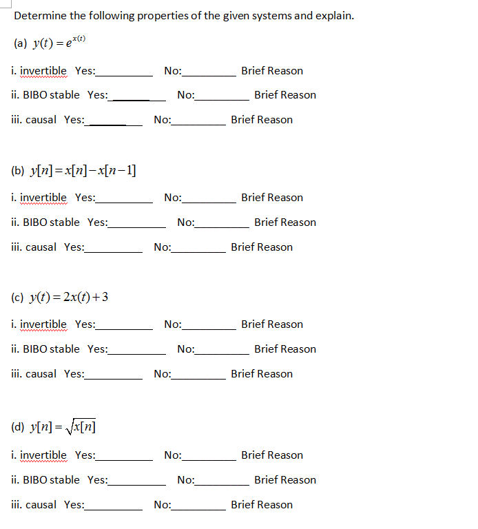 Solved Determine the following properties of the given | Chegg.com