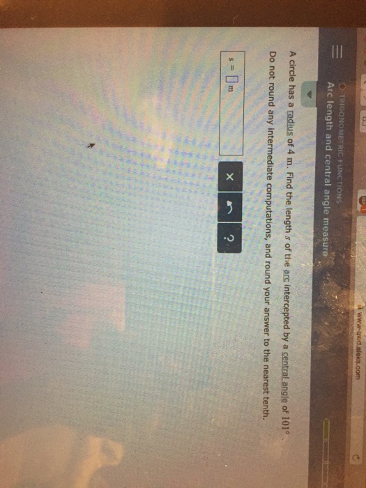 Solved A circle has a radius of 4 m. Find the length a of | Chegg.com