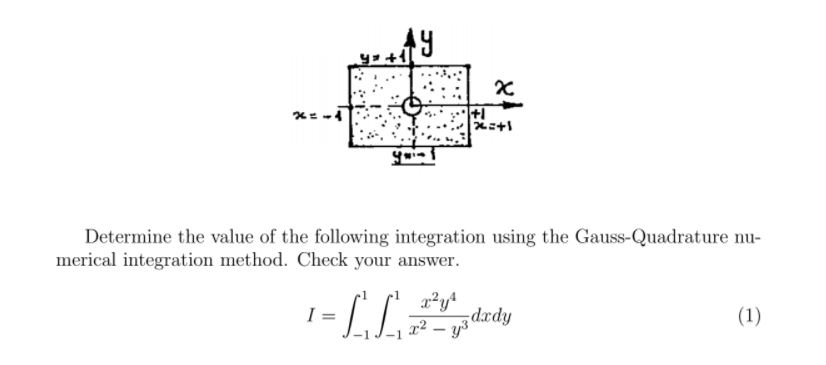 Solved Determine the value of the following integration | Chegg.com