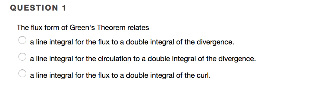 Solved The flux form of Green's Theorem relates a line | Chegg.com