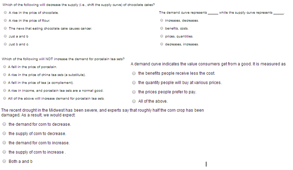 Solved Which Of The Following Will Decrease The Supply I E Chegg