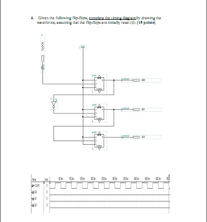 Solved Given the following flip-flops, complete the timing | Chegg.com