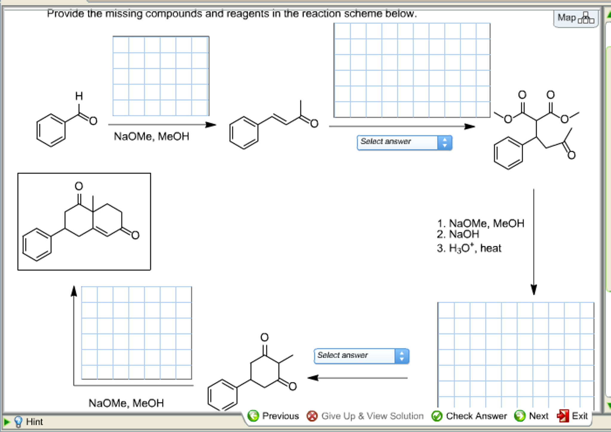 Solved Provide the missing compounds and reagents in the | Chegg.com