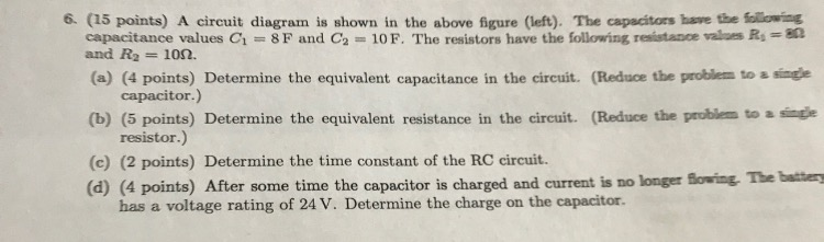 A circuit diagram is shown in the above figure | Chegg.com