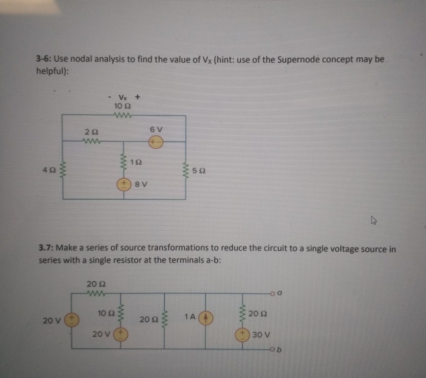 Solved 5: Determine the power in each voltage source, | Chegg.com